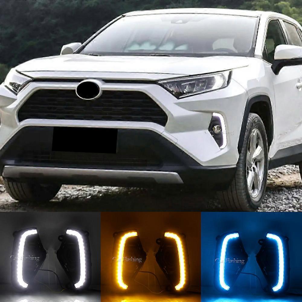 Car LED Daytime Running Light For Toyota RAV4 RAV 4 with Dynamic Turn ...