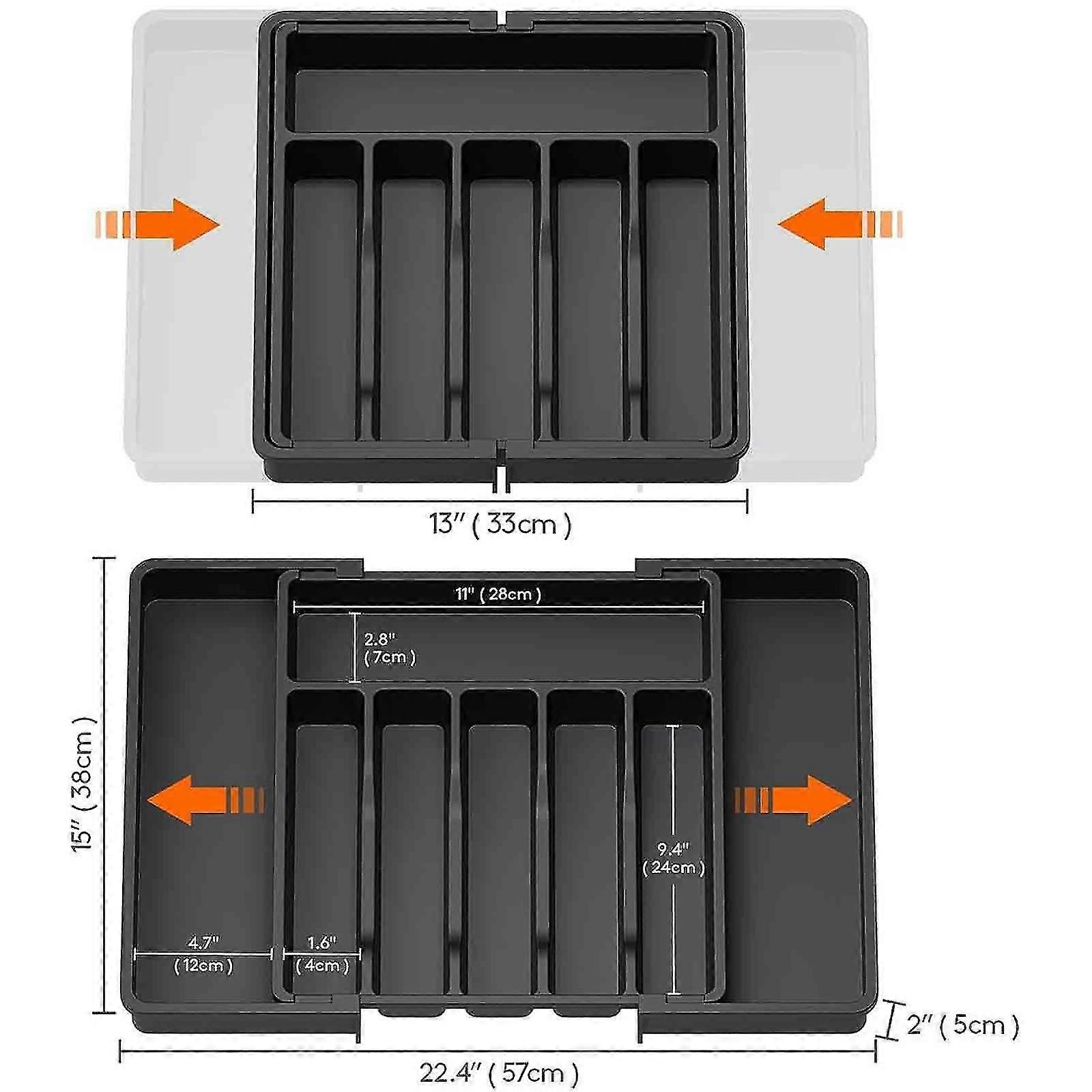 Silverware Organizer, Expandable Utensil Tray for Drawer, Adjustable ...