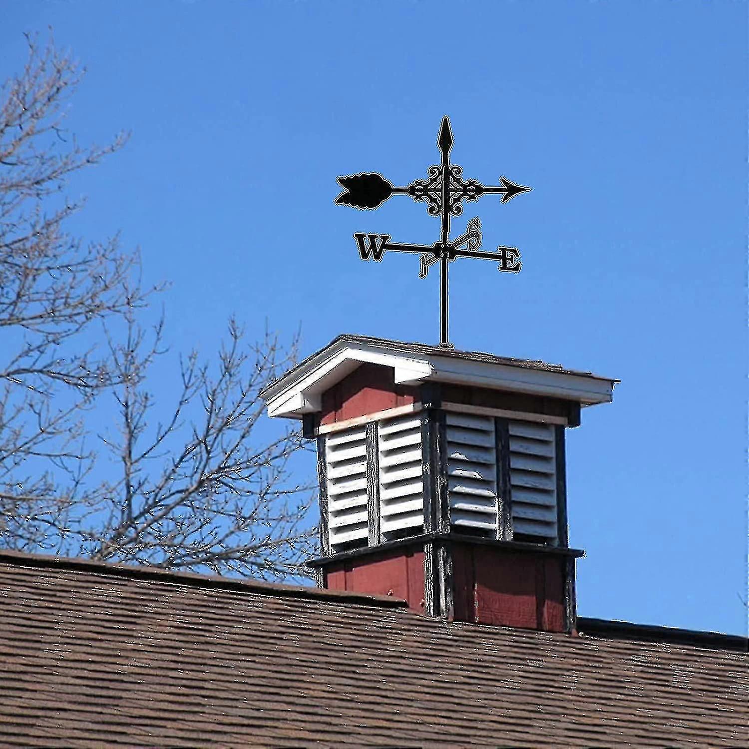 Metal Weathervane With Arrow Ornament, Garden H-stake Weather Vane Wind ...