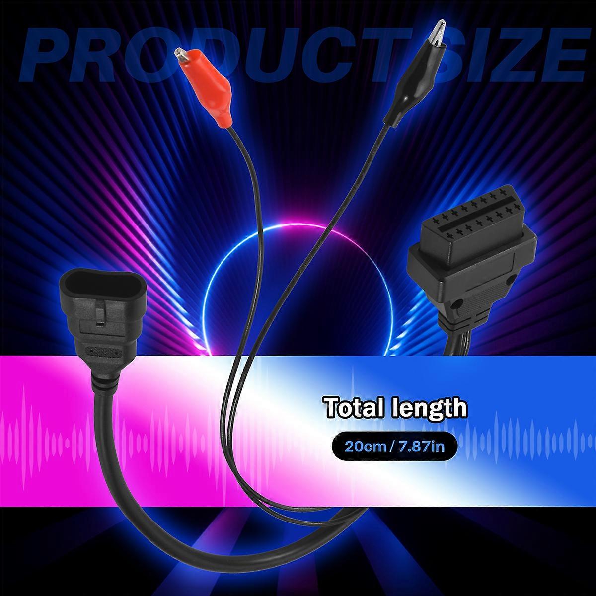 For Fiat 3 Pin Alfa Lancia to 16 Pin OBDII OBD2 obd-II Connector ...