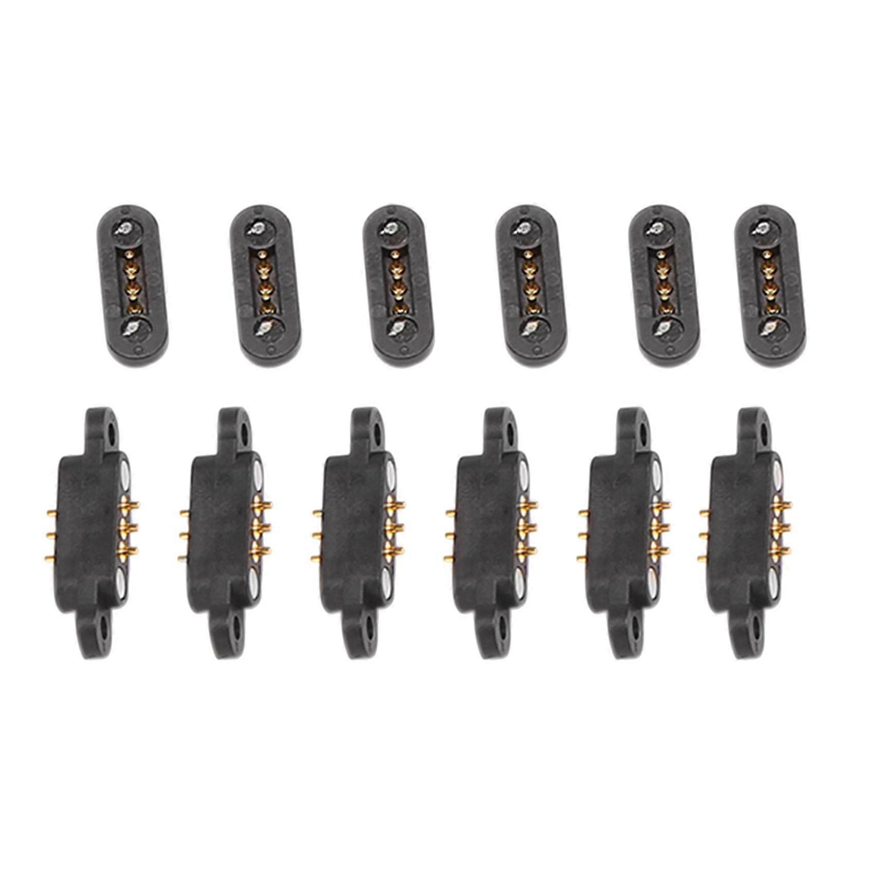 6 Pairs Spring Loaded Magnetic Pogo Pin Connector 3 Positions Magnets ...