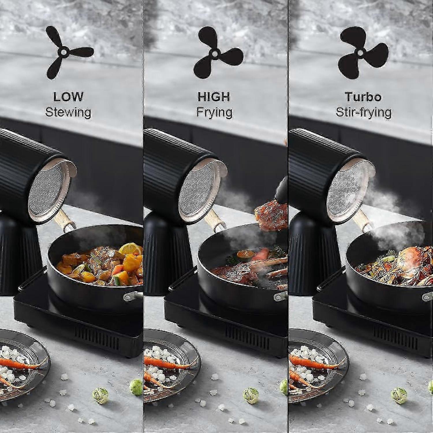 Portable range hood, 3-speed desktop range hood, one-button control ...