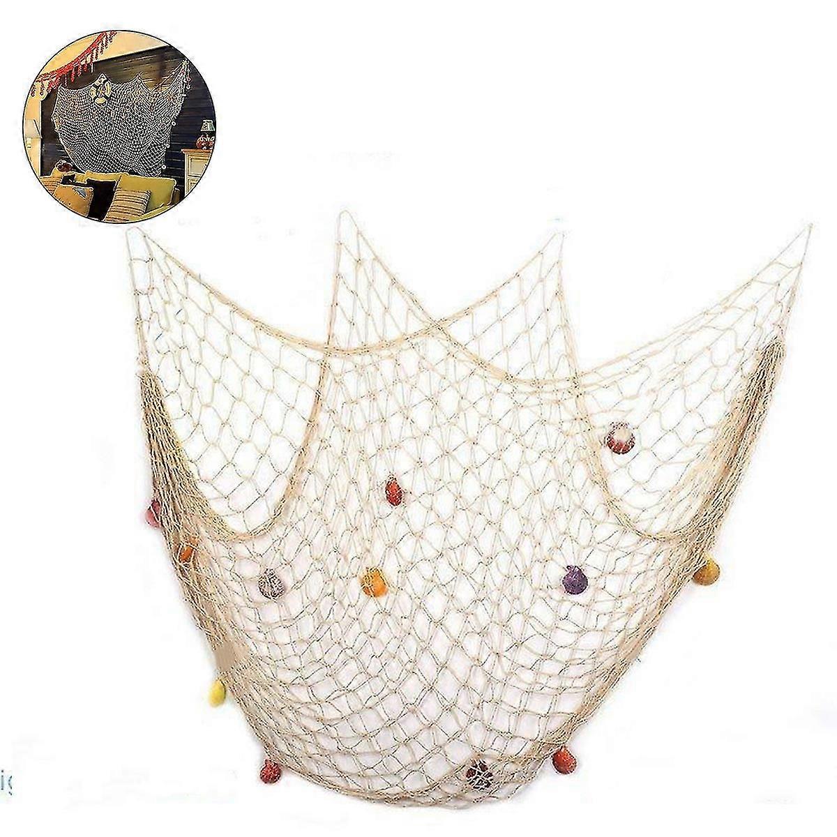 Handwoven Cotton Fishing Net, Versatile Photo Background For Nautical ...