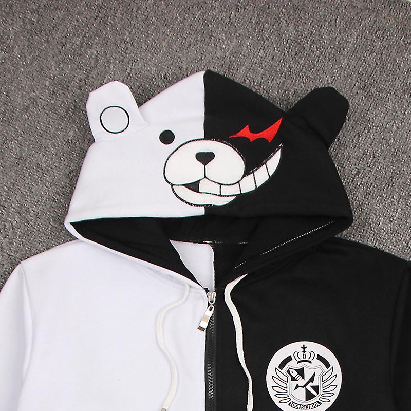 Cosplay Danganronpa Monokuma Costume Unisex Black White Bear Zipp ...