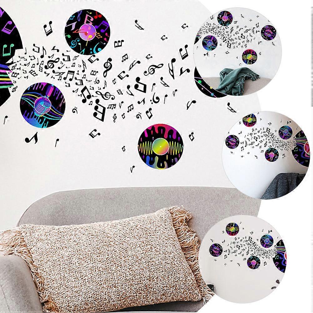 Vinyl Wall Decal Music Record Notes Decorative Aesthetic Sticker ...