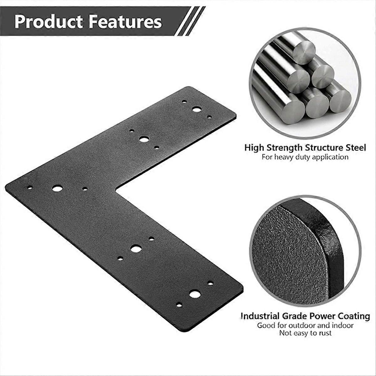 2 PCS L Shape Bracket, Coated Post to Beam Connectors | Fruugo UK