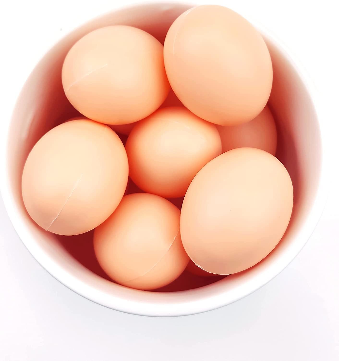 Set Of 10 Plastic Dummy Eggs Nest Eggs Fake Hen Eggs Eggs For Helping ...