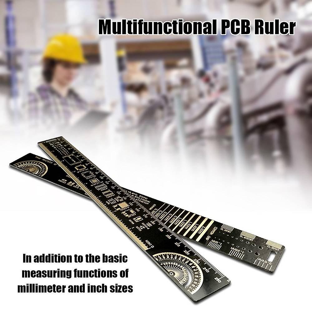 250mm Pcb Reference Ruler Chip Ic Smd Diode Transistor Measurement Tool ...