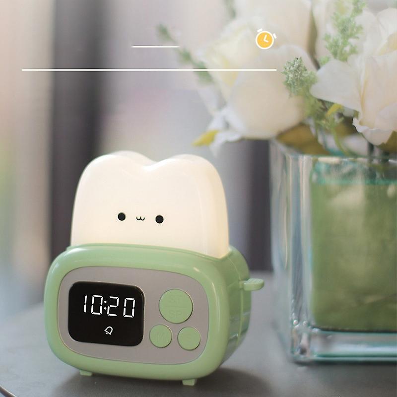 Small Timer Clock Toaster Light, Cute Night Light, Desk Clock Alarm ...