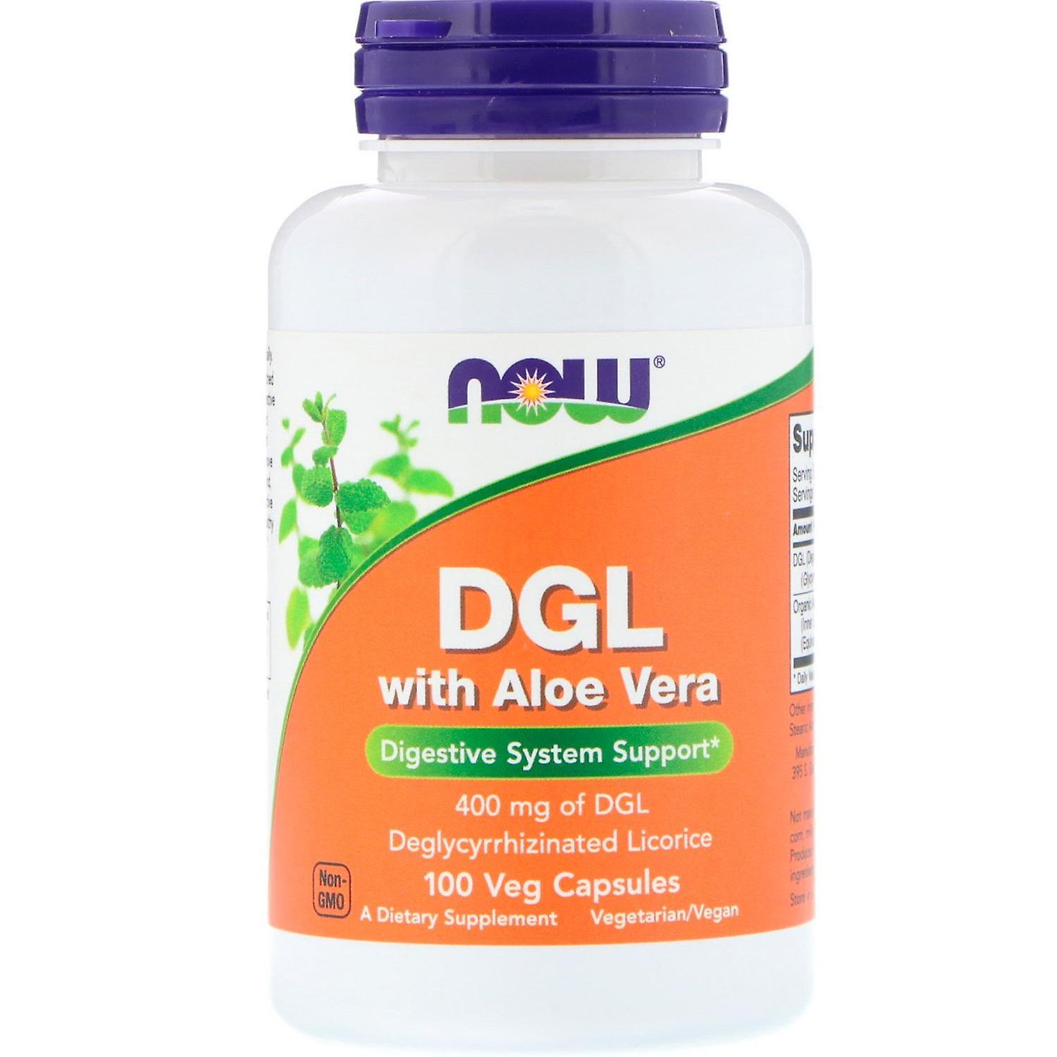 Now Foods, DGL with Aloe Vera, 400 mg, 100 Veg Capsules | Fruugo UK