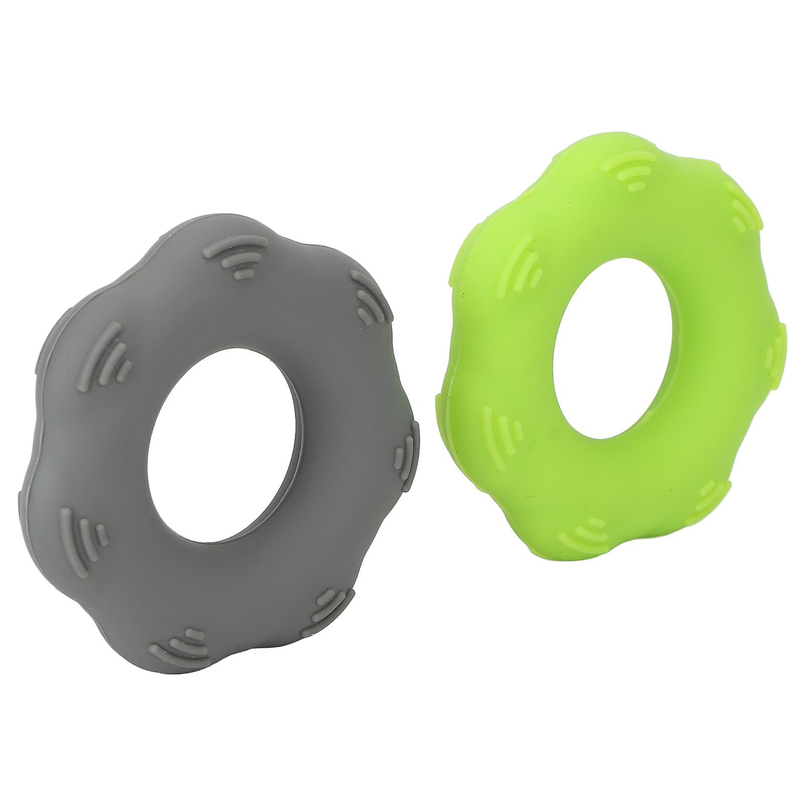 2pcs Hand Grip Strengthener Silicone 40lb Green Exerciser Ring 40lb ...