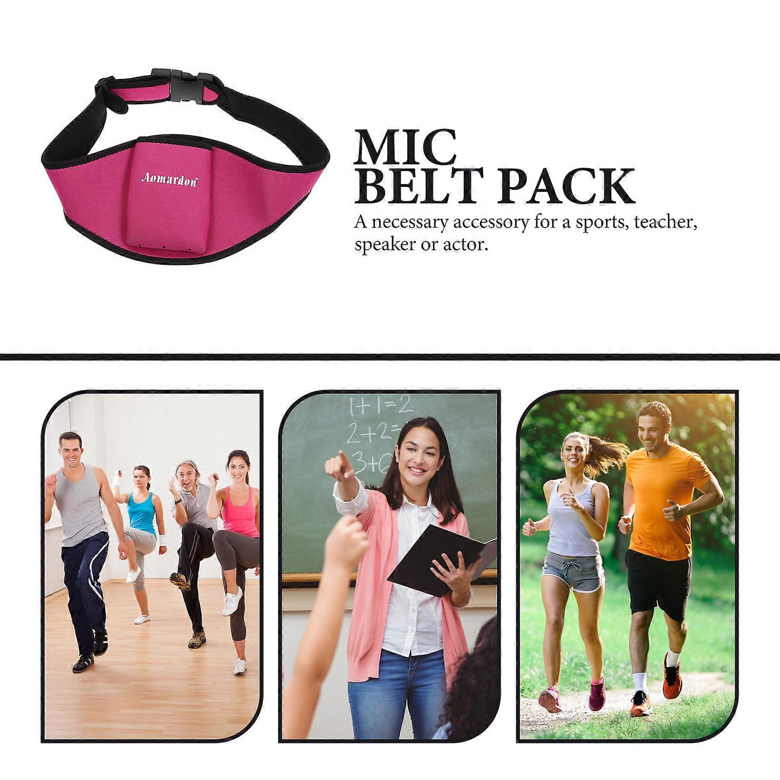 Mic Belt Fitness Instructor Microphone Holder Adjustable Waist Bag ...