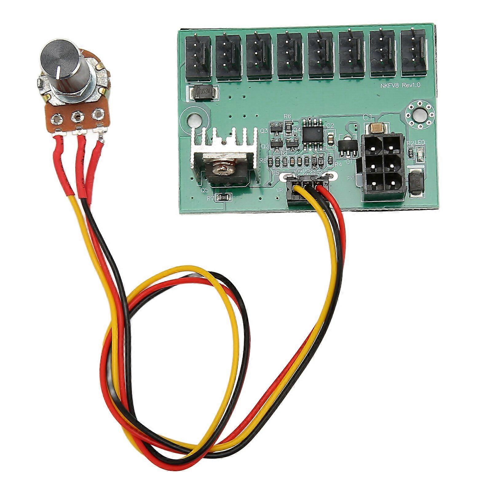 PWM Fan Hub DC 12V 8 Way PC Fan Speed Controller Hub with 300mm Cable ...