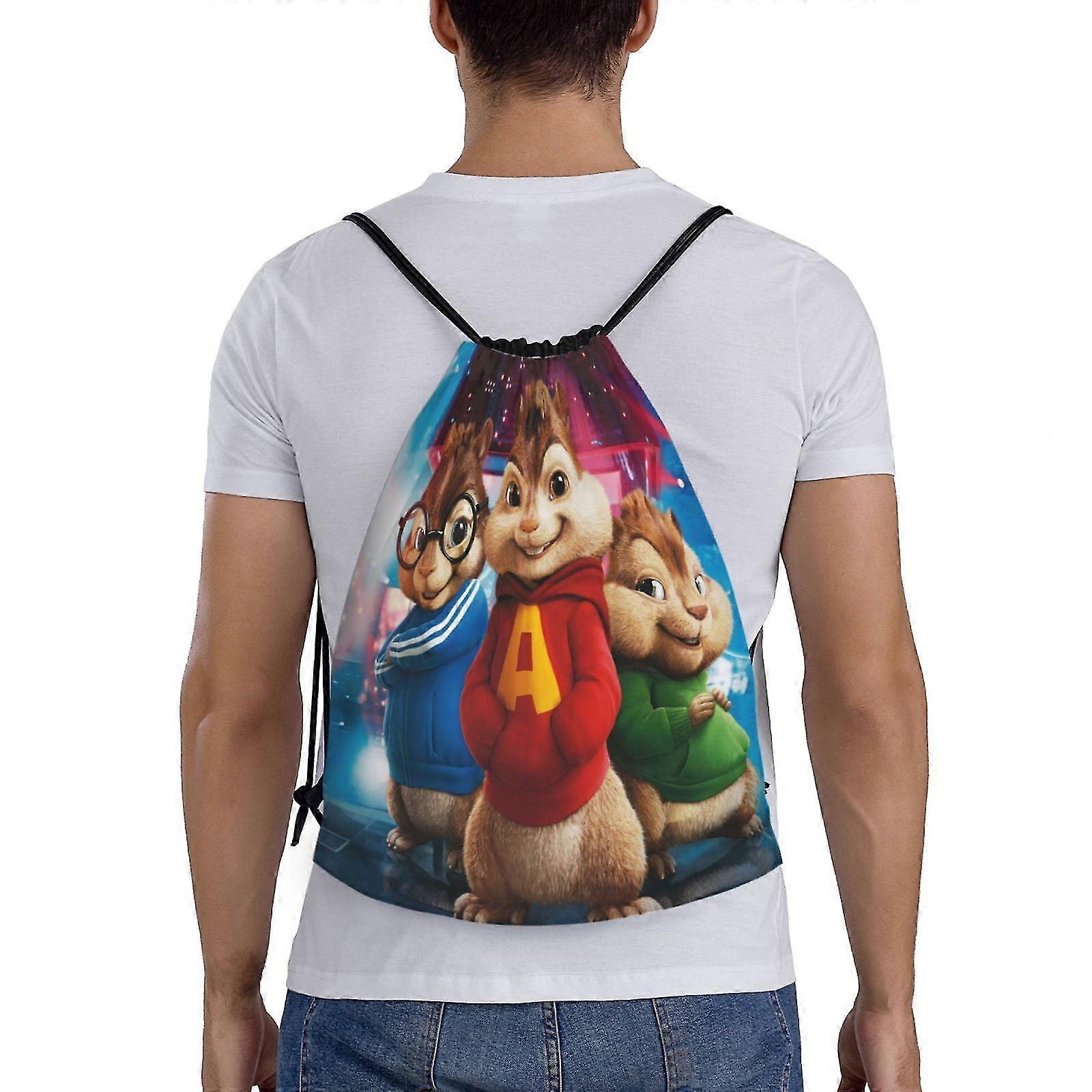 i536 Alvin and the Chipmunks Drawstring Bags Storage Backpack ...