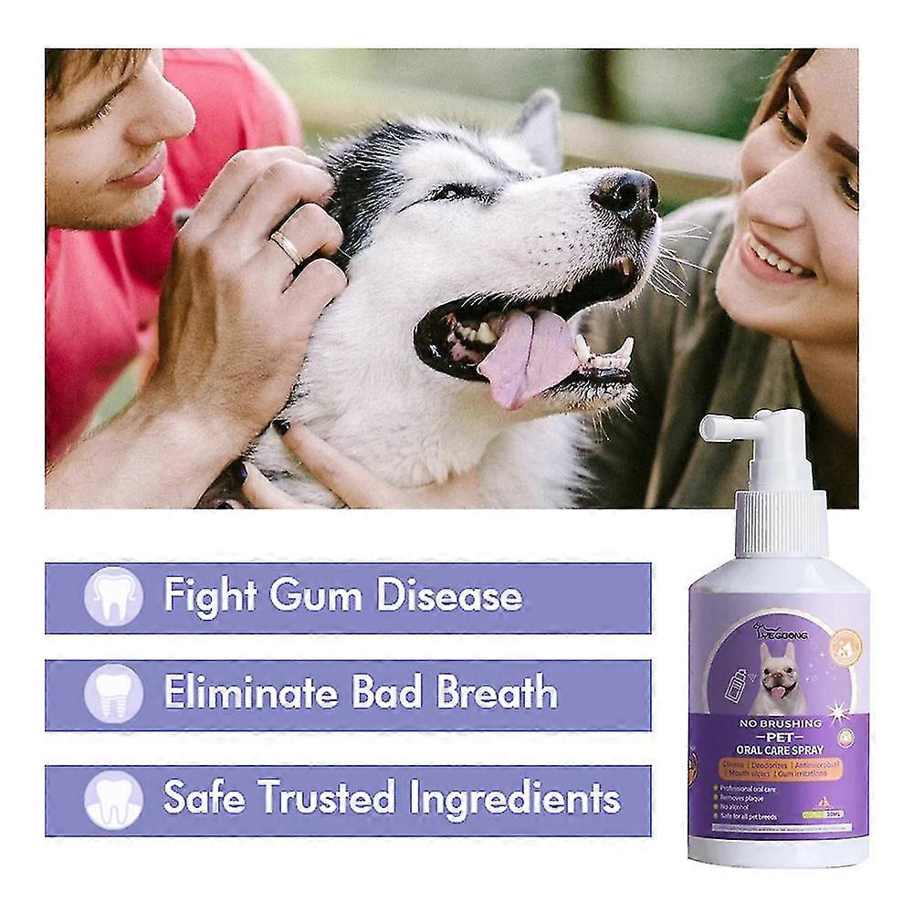 1-5 stuks Pet Clean Teeth Spray met vingerborstel Tandenreinigingsspray ...