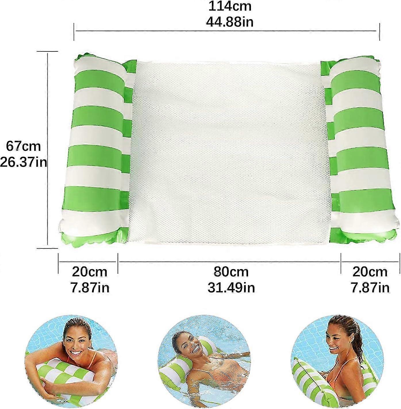 Inflatable Pool Hammock, 4 in 1 Inflatable Pool Bed, Pool Bed Lounger ...