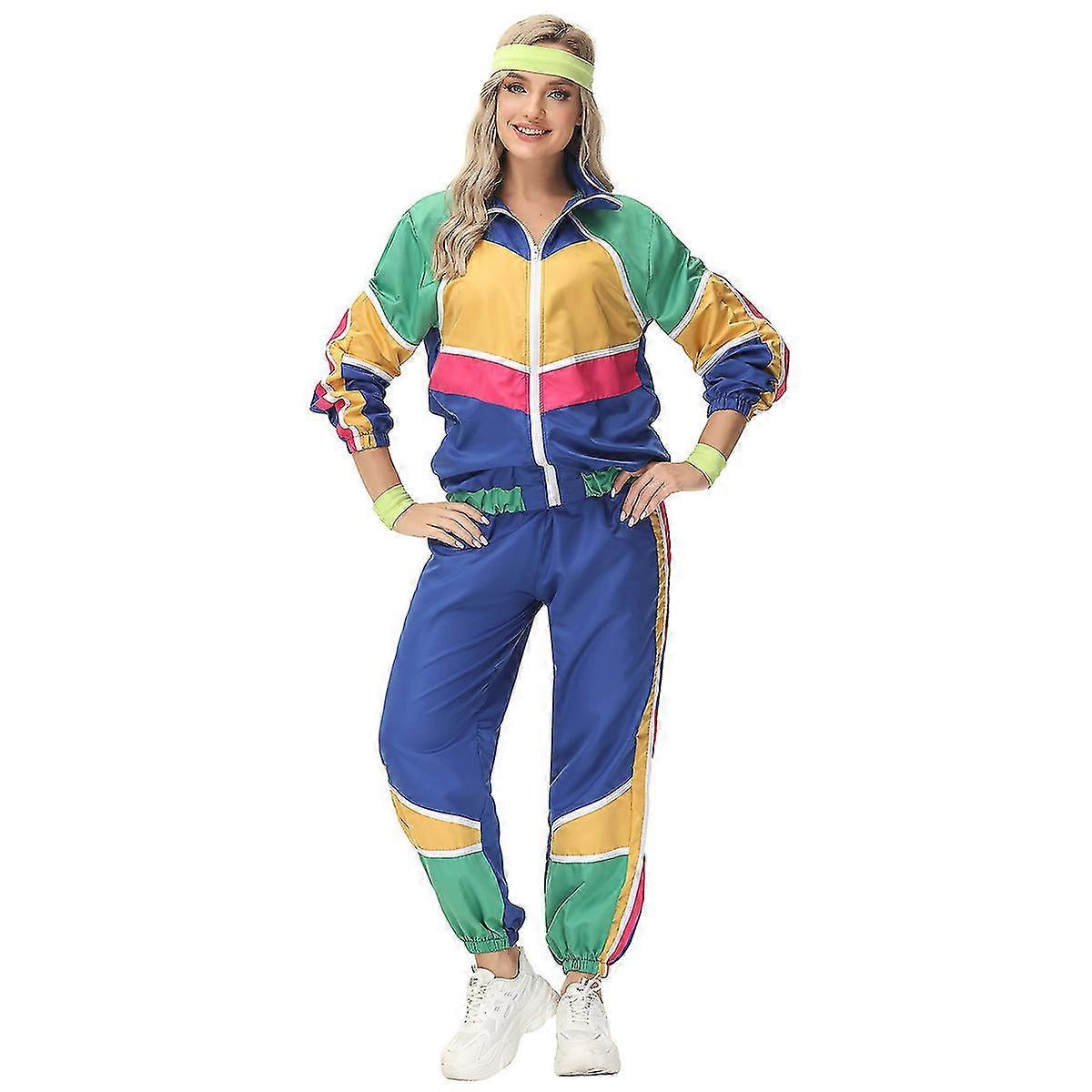 Umorden Adult 80s Rapper Hip Hop Dance Costume For Men Women Couple ...