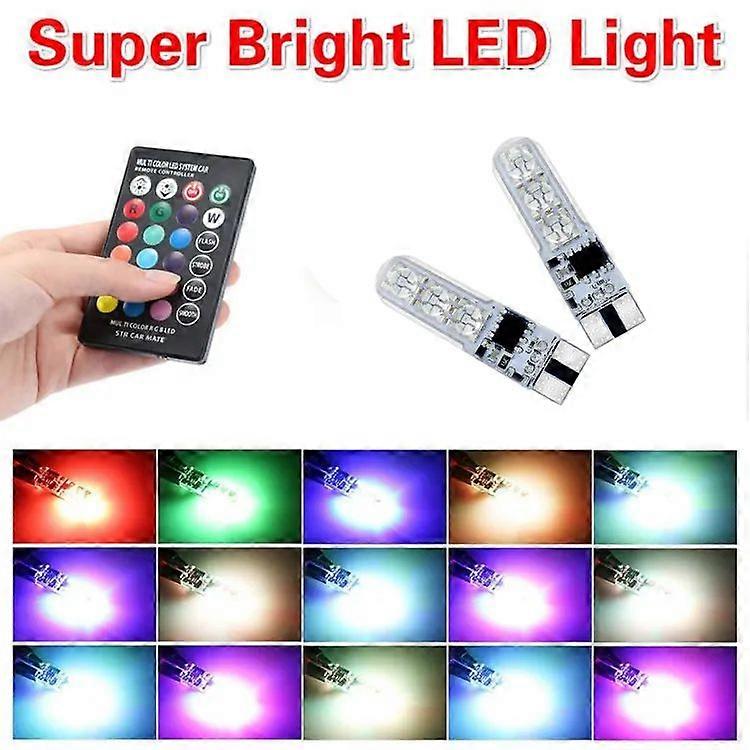 RGB T10 Colorful VIP parking light 12V Parking LED Multi-mode Color ...