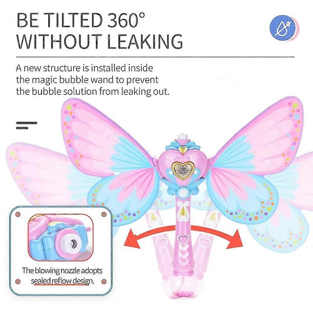 Girls bubble machine, butterfly blower toy with light and music for ...