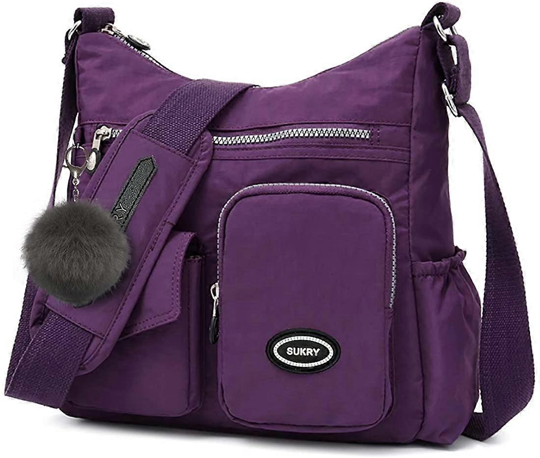 Nylon Crossbody Bag for Women with Anti theft RFID Pocket, Waterproof ...