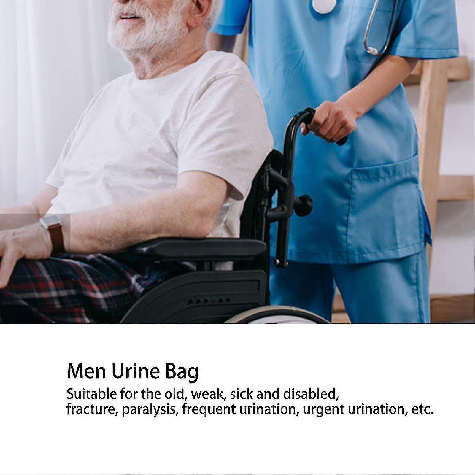 1000ml Collection Urine Bag, Men Urinal Male Urination Device Funnel ...