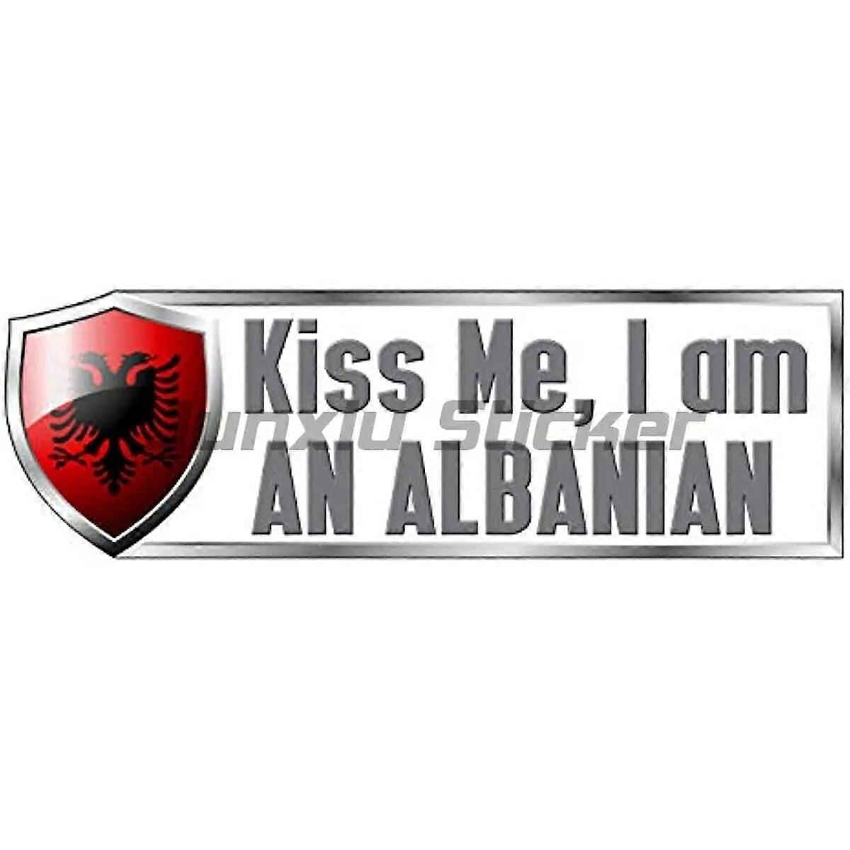 Albanees wapenschild Sticker vlag kaart zelfklevende Decal Albanië Eagle schedel Decal landcode ...