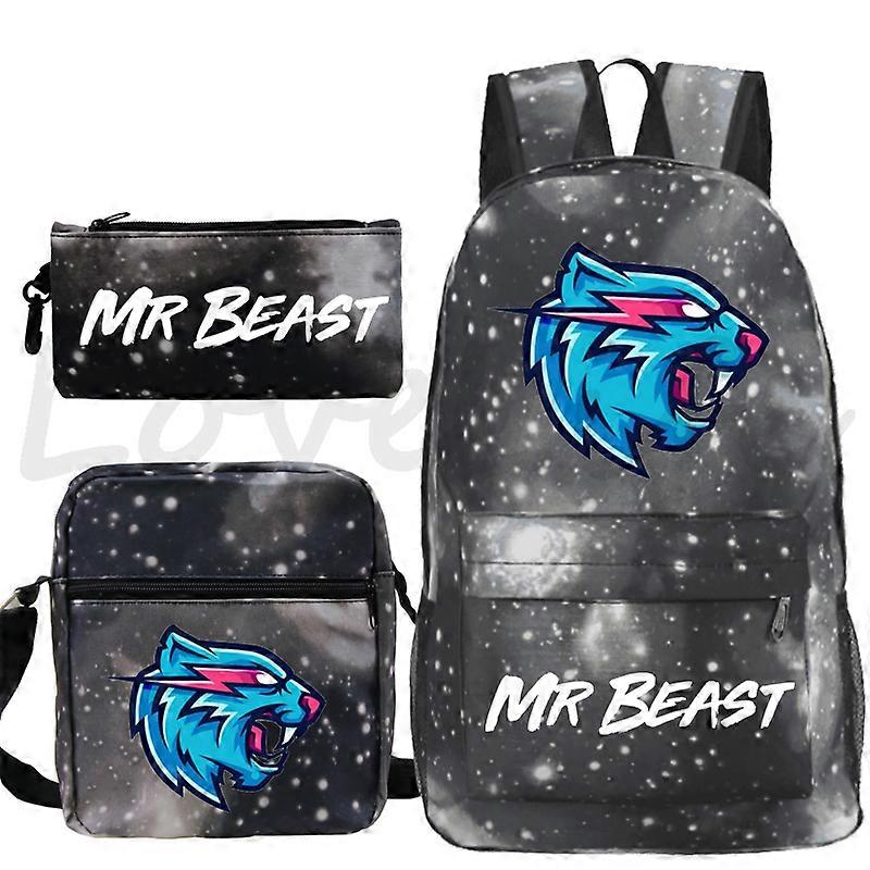 Mr Beast Lightning Cat Backpack Kids Mr Beast Rucksack Boys Girls Teens ...
