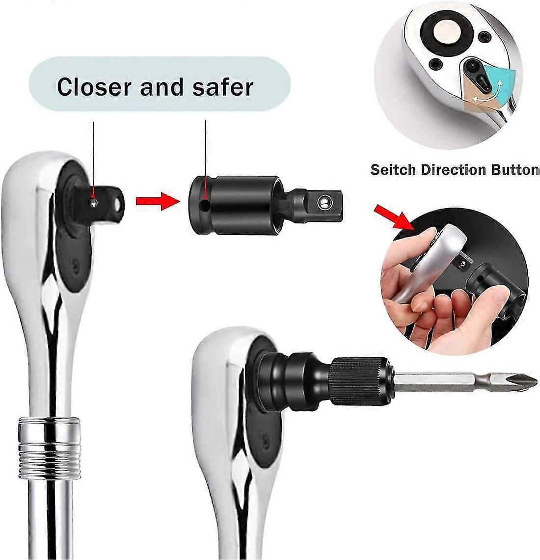 Ball Joint Socket Converter Set Impact Drive Tools, Impact Sockets, U ...