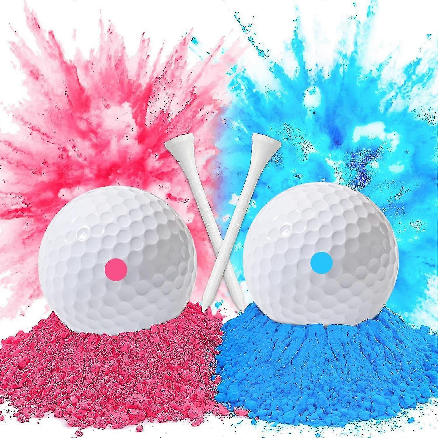 Gender Reveal Golf Ball (1 Pink Ball And 1 Blue Ball, 2 Golf Tees) For ...