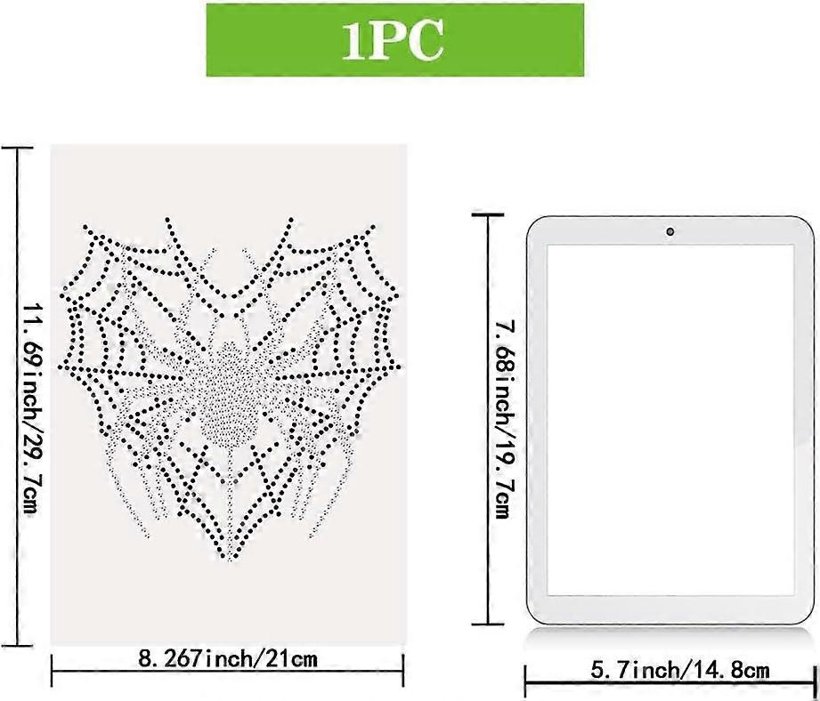 Spider Heart Iron on Rhinestones Transfer 11.69x8.27 Inch Heat Transfer ...