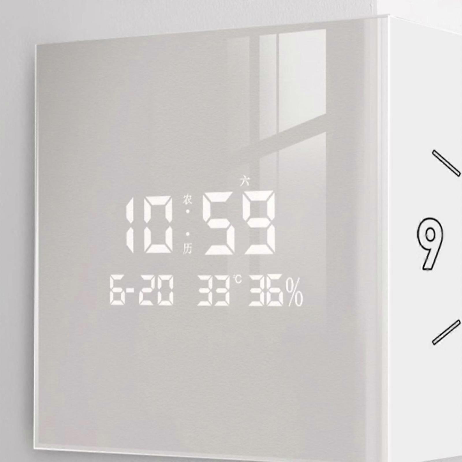 Double Sided Wall Clock Creative Art Corner Clock for Living Room Home ...