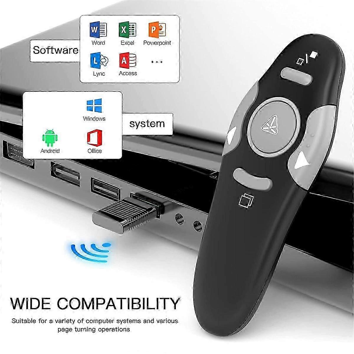 Presentation Clicker Wireless Presenter Remote Clicker for PowerPoint ...