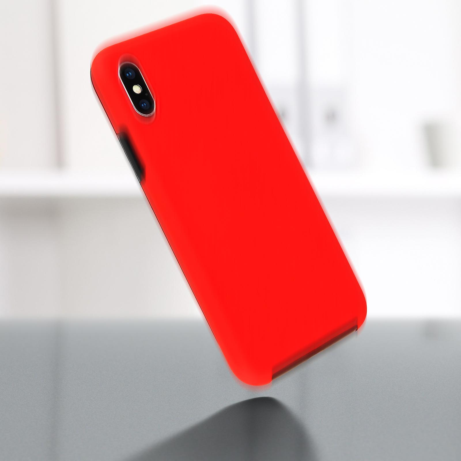 360 Case for iPhone X / XS Flexible Front & Rigid Back - Red | Fruugo UK