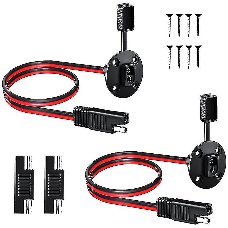 2x Sae Power Socket Side Wall Port Solar Panel Flush Mount Connector ...