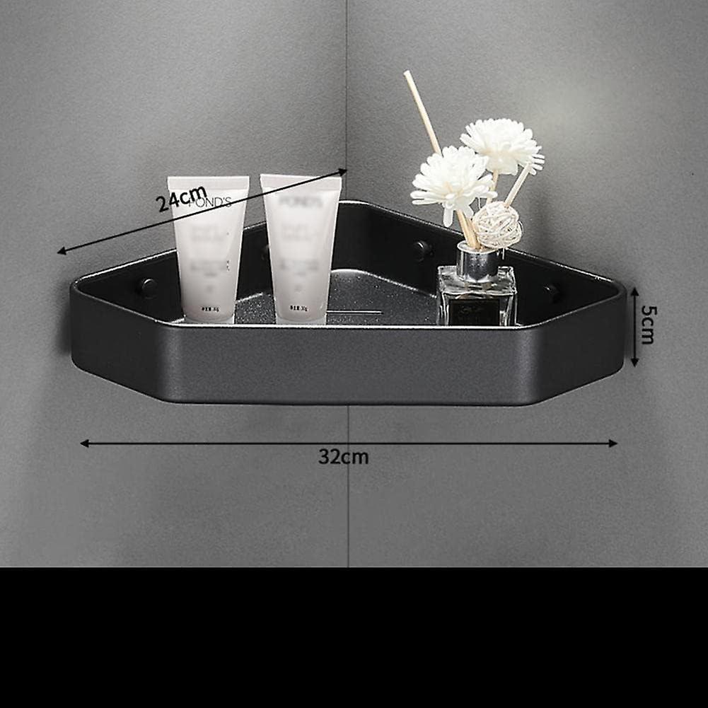 Bathroom Shelf Corner Space Aluminum Bathroom Triangle Basket Shower ...