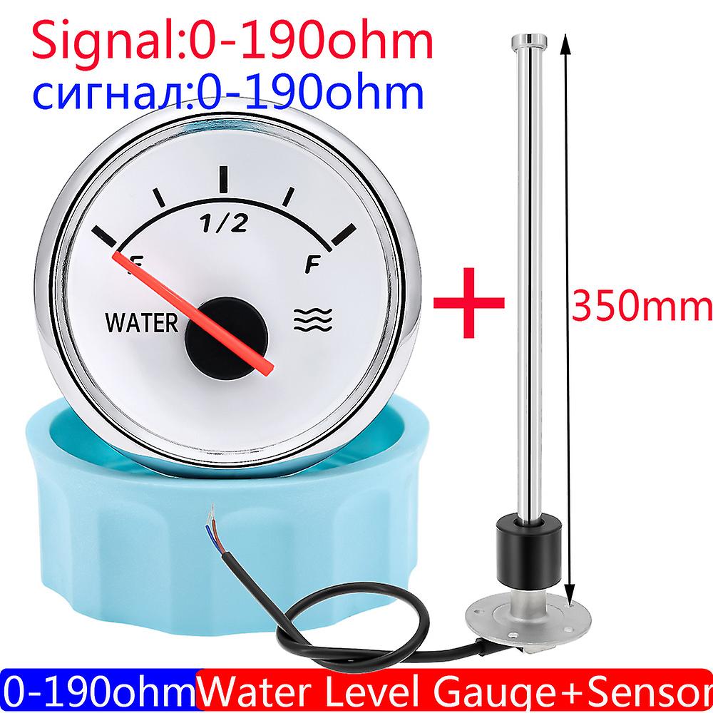 New Red Light 2\" 52mm Water Level Gauge+water Level Sensor 100~600mm ...