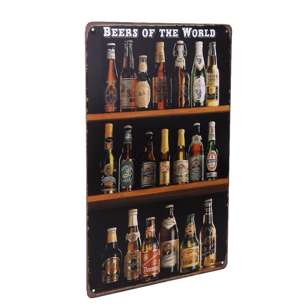 Beers of the World Retro Vintage Bar Signs Tin Sign Vintage Wall Decor ...