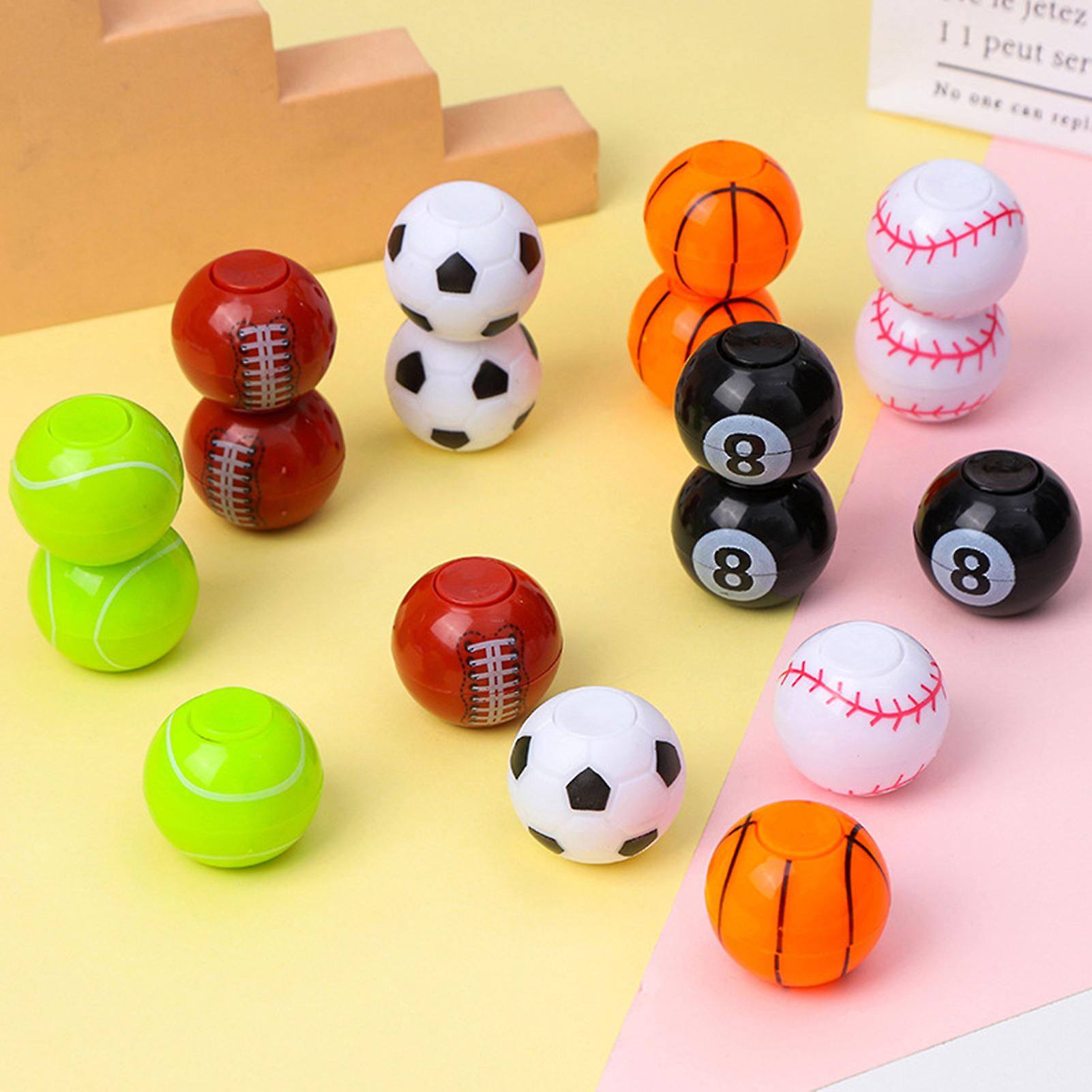 3Pcs 3.5CM Basketball Spinning Top Toy Stress Relief Portable Sports ...