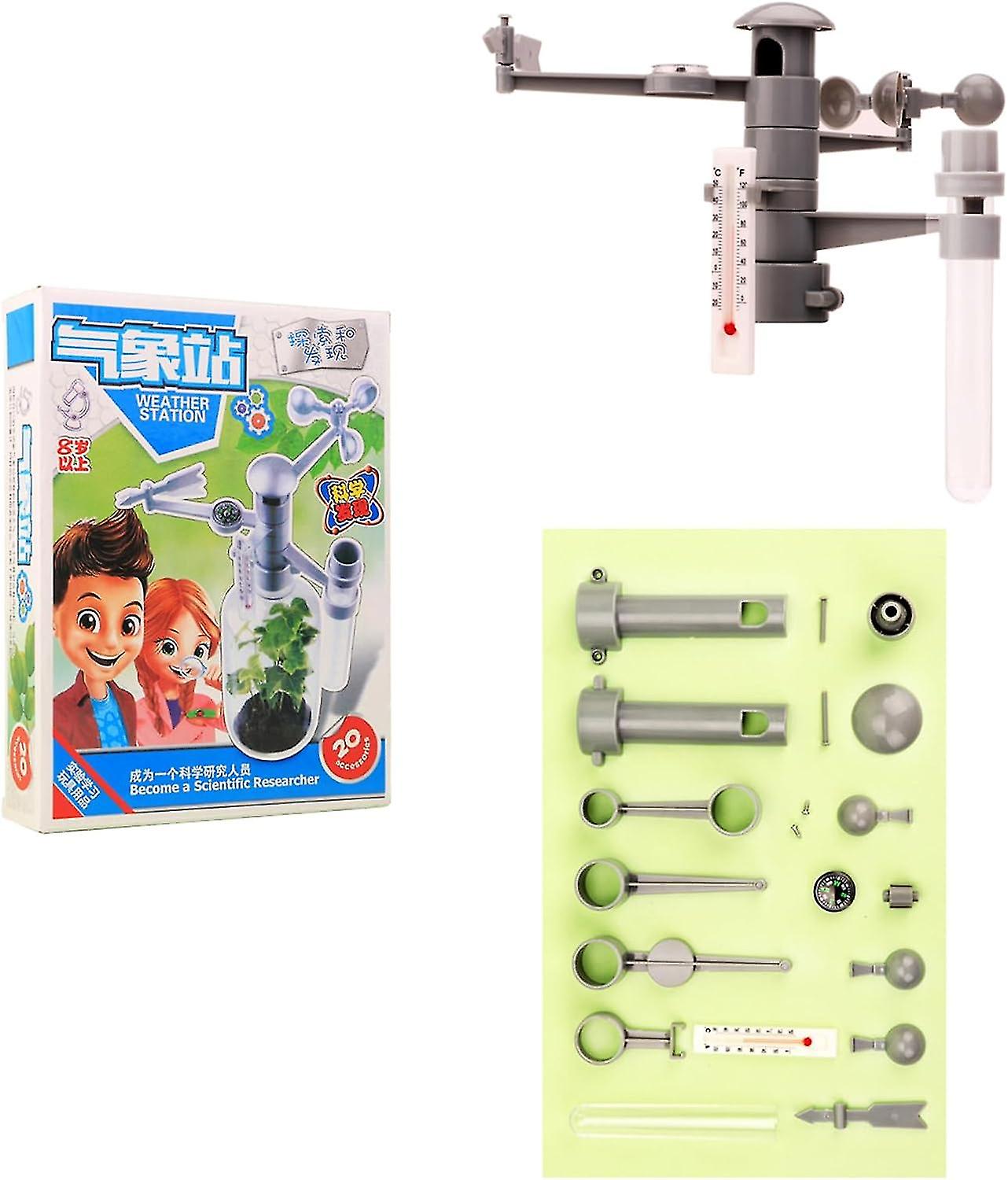 Multifunction Weather Station Set Educational Toy For Kid DIY Weather ...