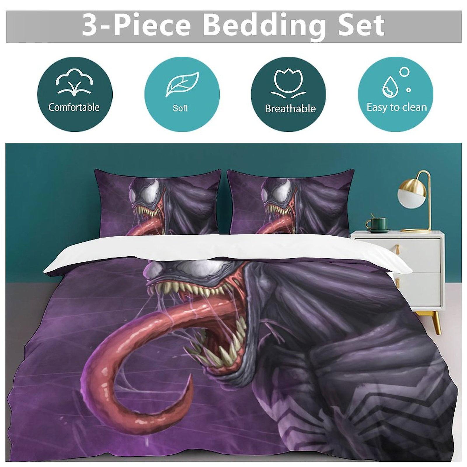 Venom Bedding Sets Duvet Cover Comforter Set Soft Bedroom Bed Decor ...