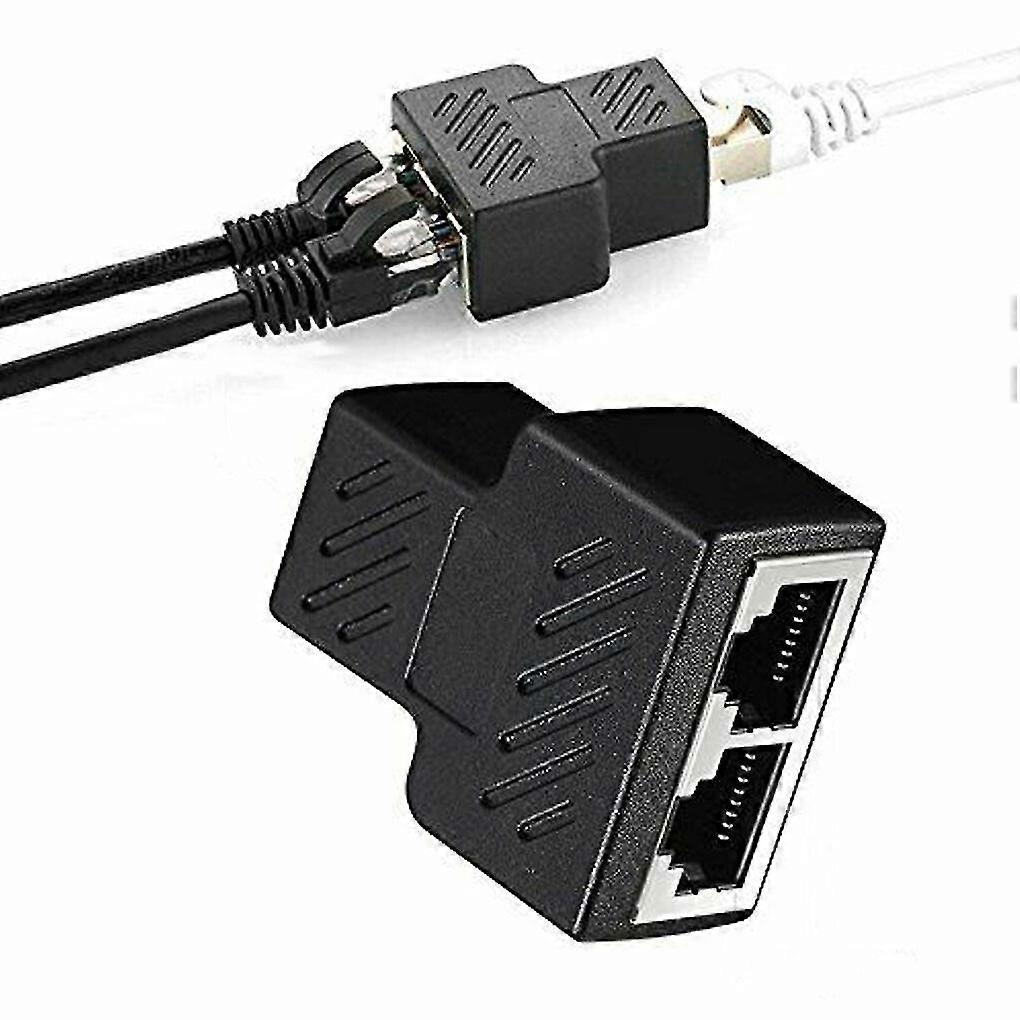 2pcs Internet Cable Splitter Ethernet RJ45 Cable Dual Port Connector ...