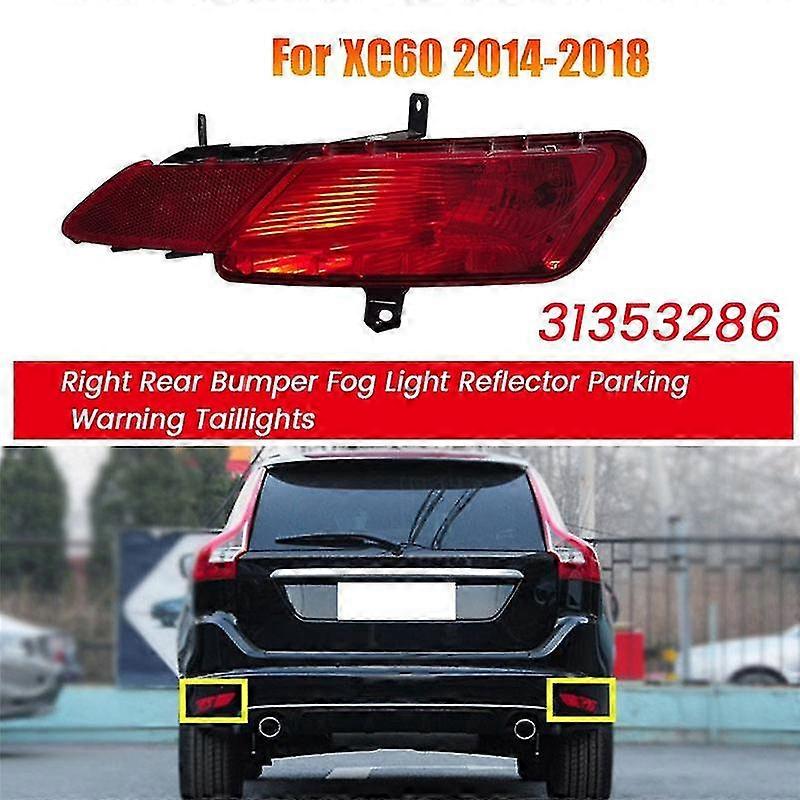 31353285 Left Rear Bumper Fog Light Reflector for Volvo XC60 14-18 ...