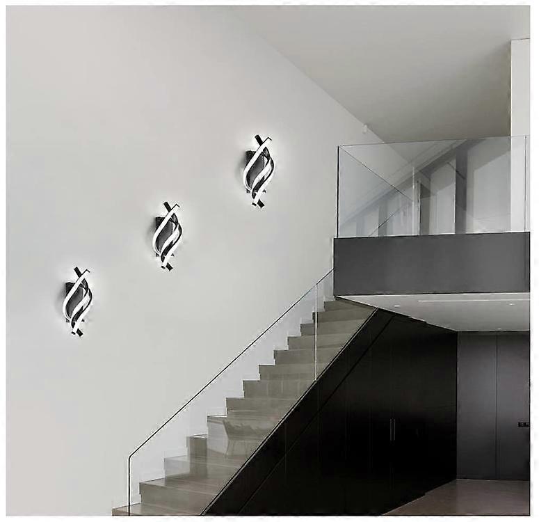 Kongque - Modern Led Wall Lamp, Black Simple Creatively Aluminum Wall Sconce Light, 22w Acrylic ...