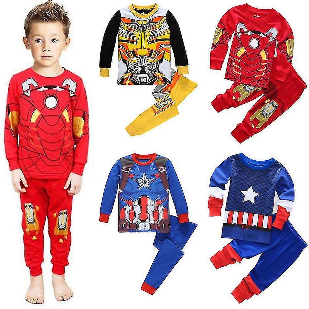 Kids Boy Superhero Pyjamas Set Loungewear Top Pants Pjs Outfit ...