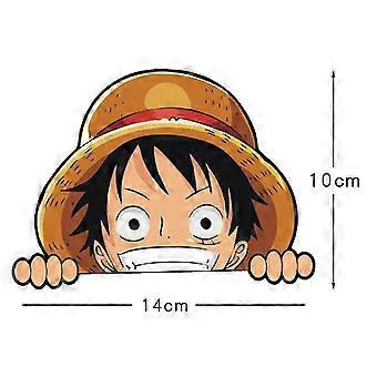 5.5'' One Piece Cartoon Anime Car Sticker Monkey D. Luffy Peeker Peek ...