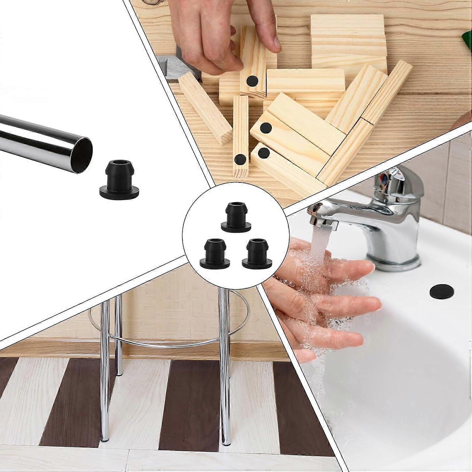 10PCS Silicone Rubber Snap-on Hole Plug 2.5mm~30mm Black Blanking End ...