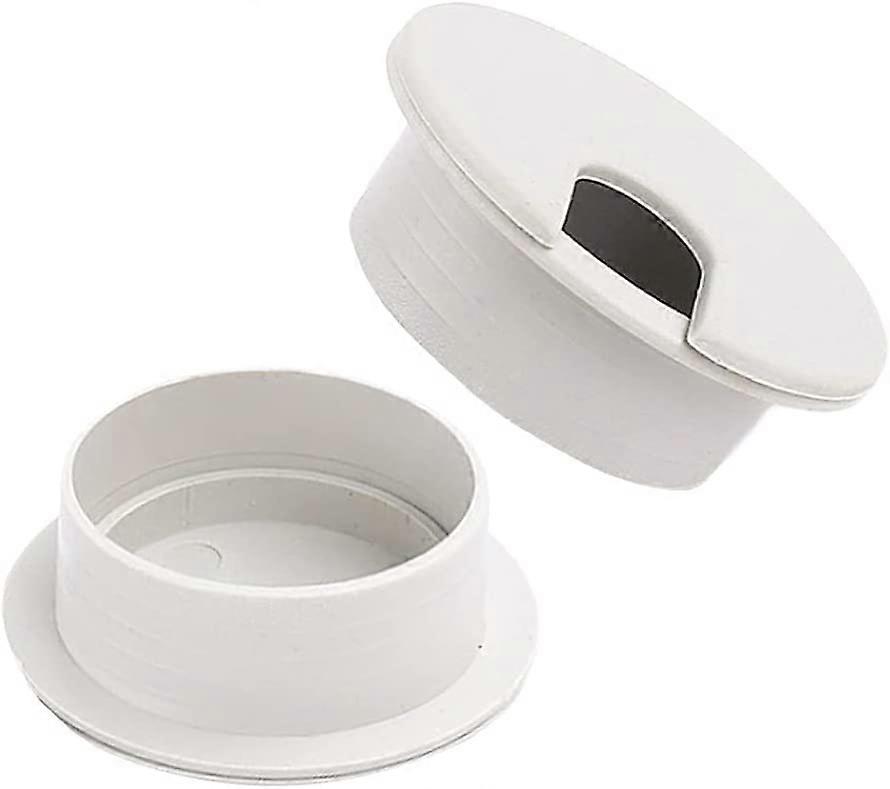 6 Pieces Desktop Cable Grommet White Round Flush Mount Cable Grommets ...