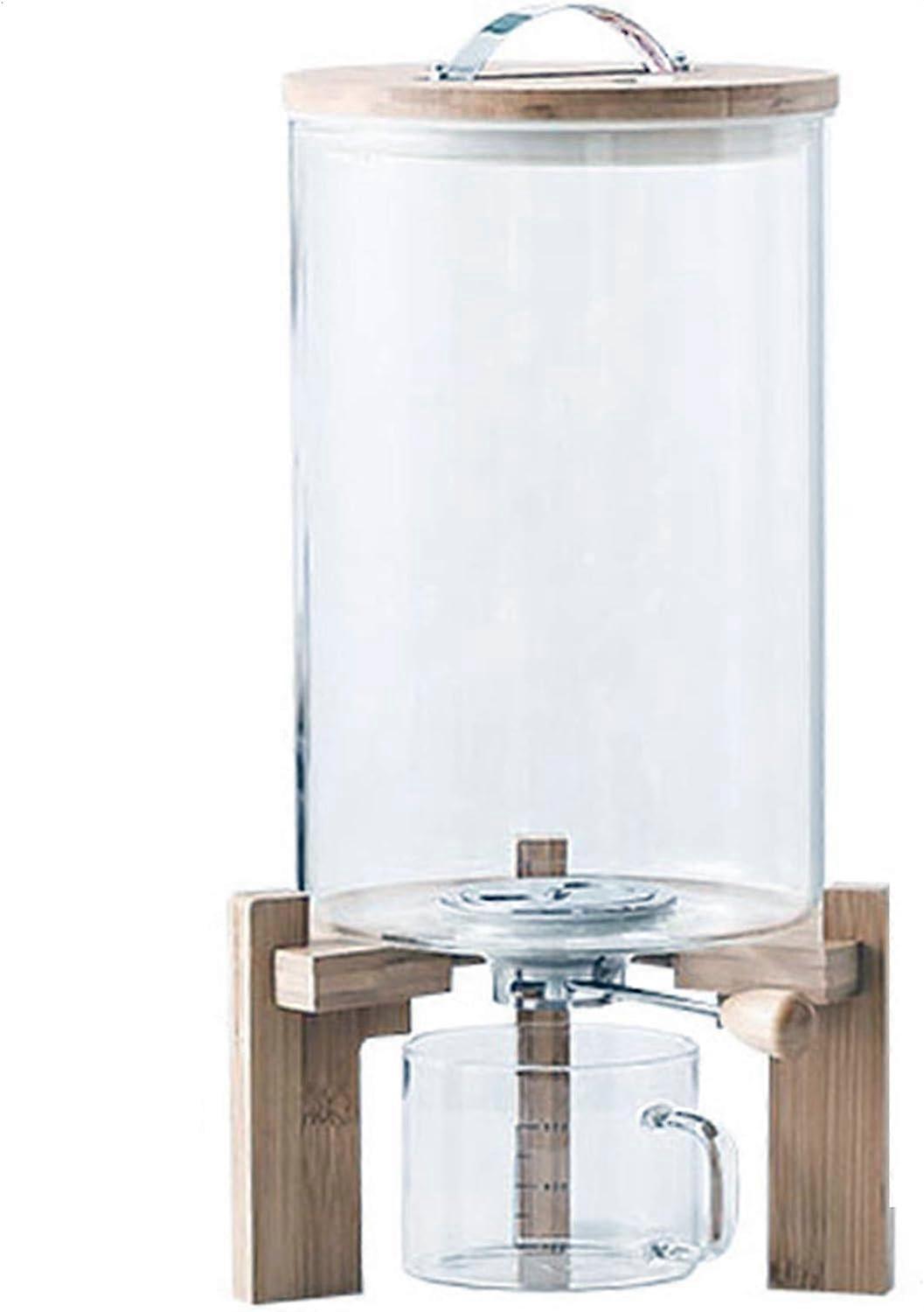 Flour and Cereal Container 5L/8L Rice Dispenser Creative Glass Food ...