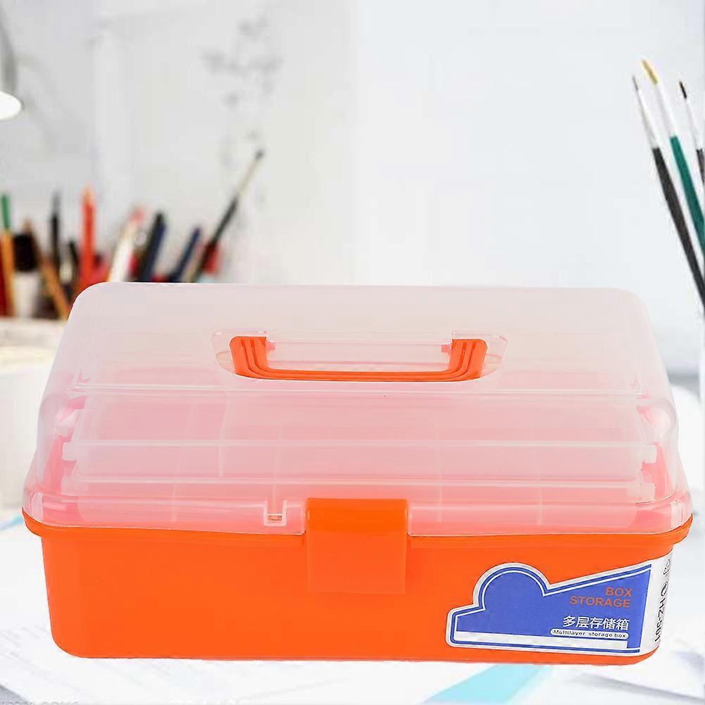 Three layer Translucent Storage Box Multifunction Organizer Container ...