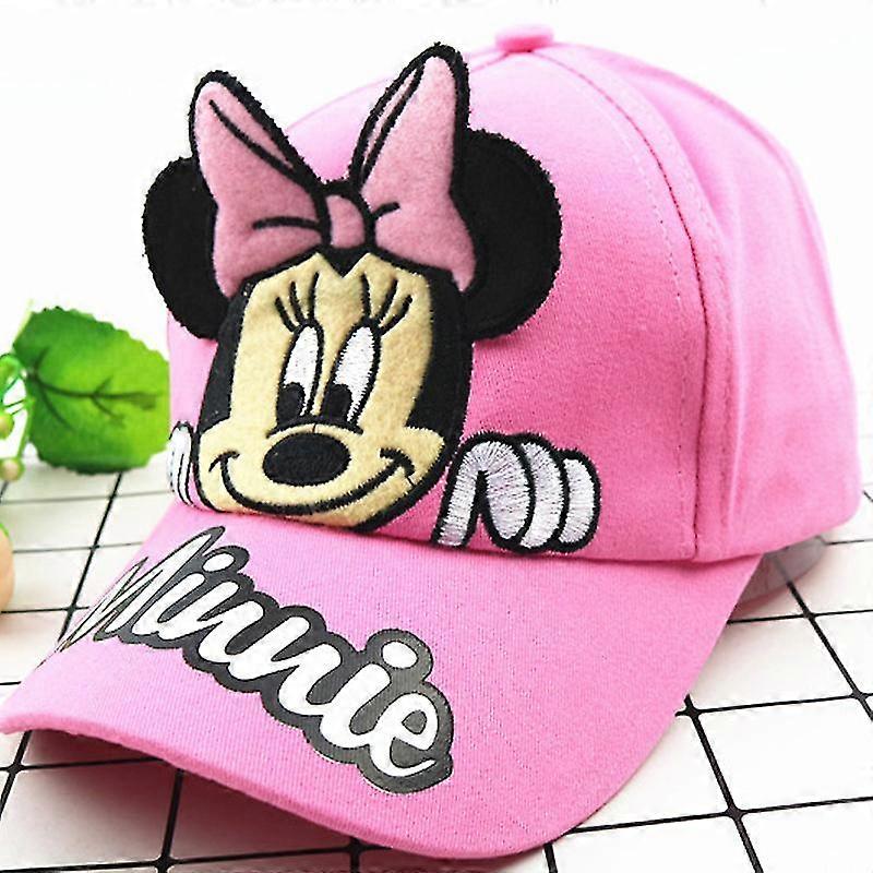 Kids Girls Baseball Cap Cartoon Minnie Mouse Outdoor Snapback Sun Hat ...